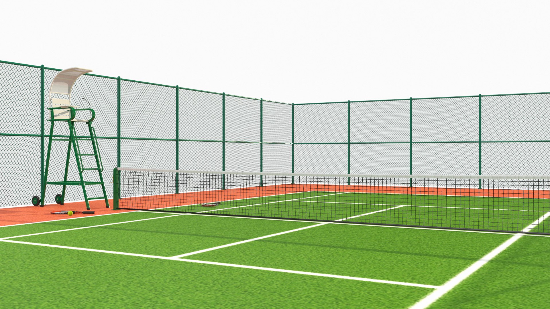3D model Tennis Court 01 - TurboSquid 2050369