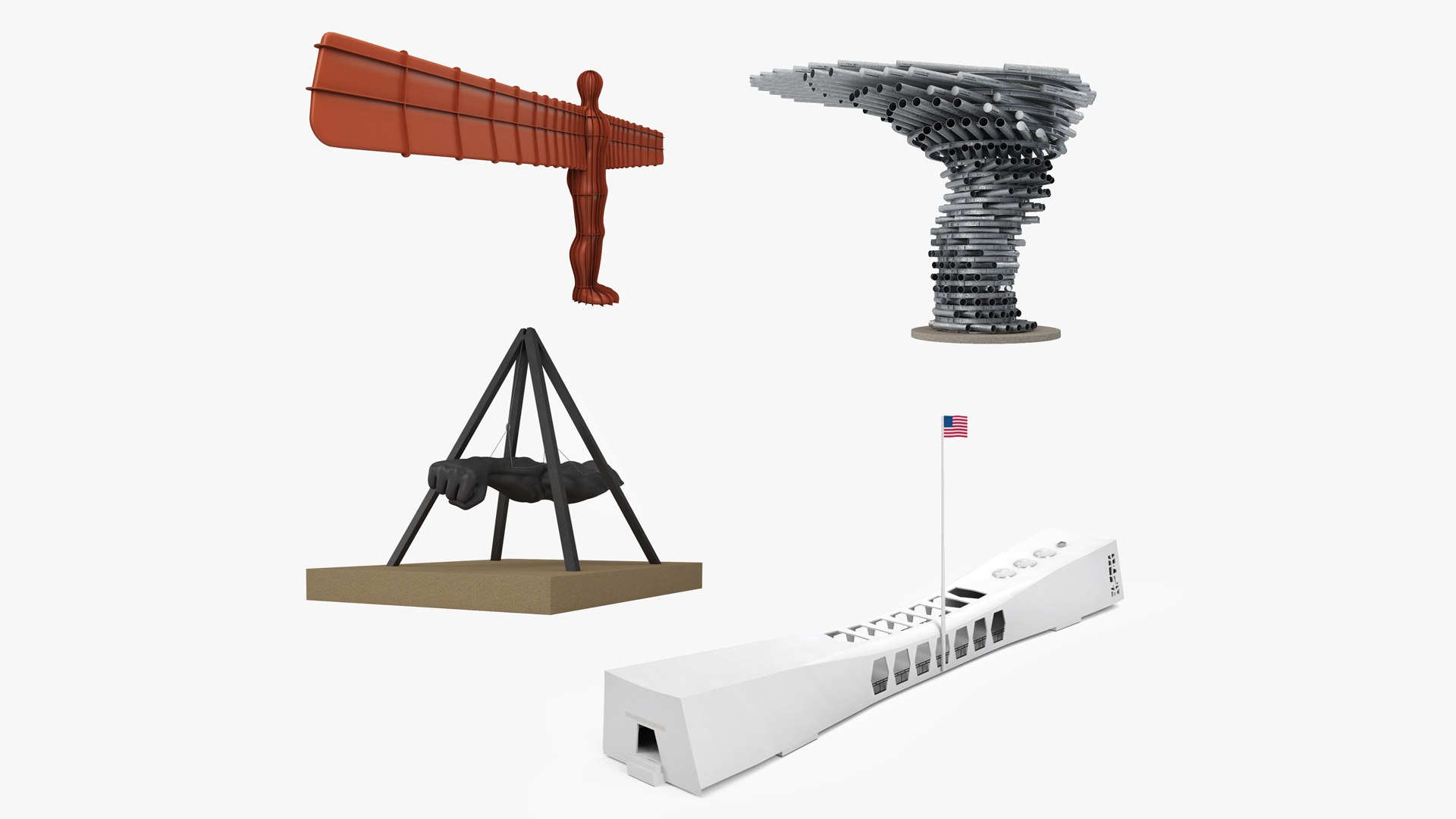 3D Model Landmarks Collection - TurboSquid 2215782