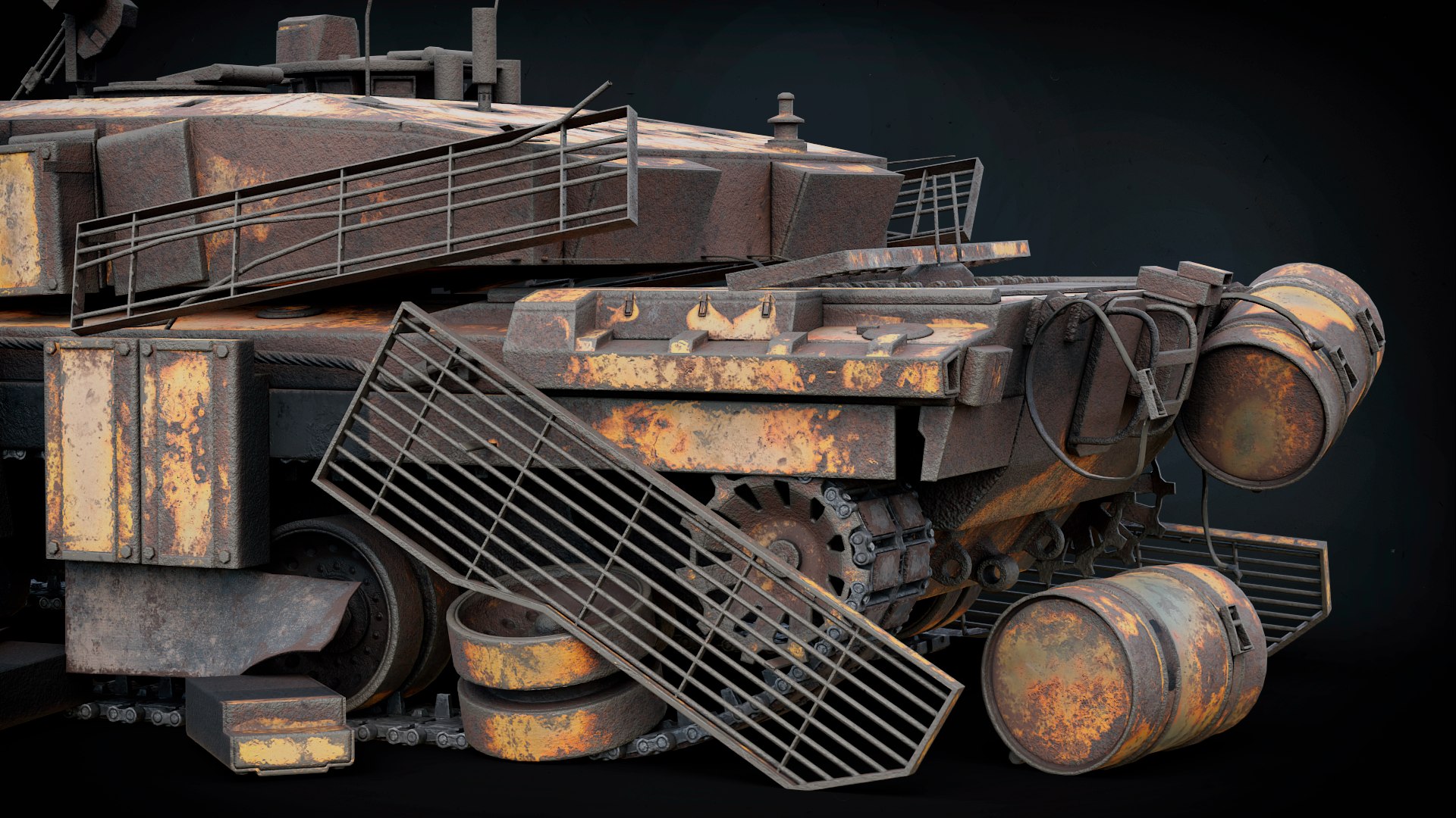 3D Challenger 2 Destroyed Tank Model - TurboSquid 2145824