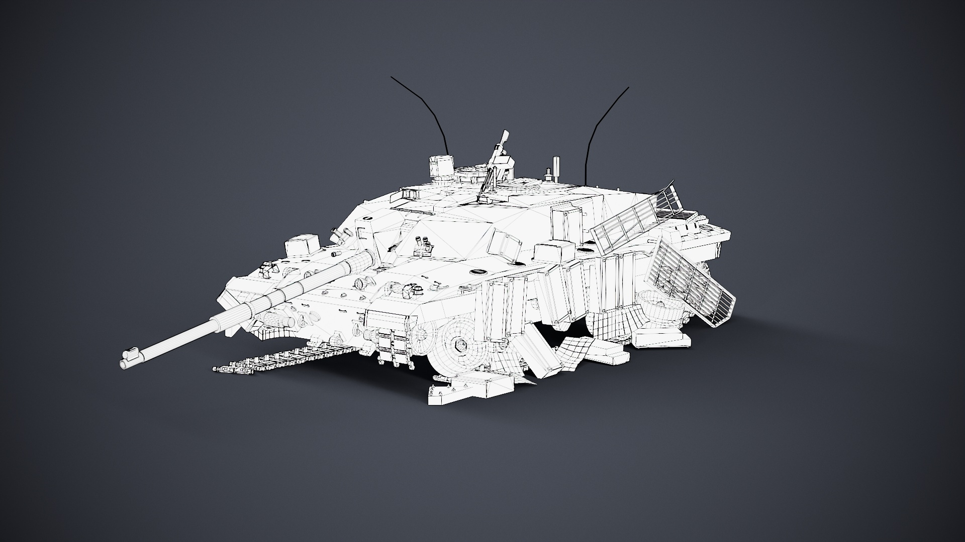 3D Challenger 2 Destroyed Tank Model - TurboSquid 2145824