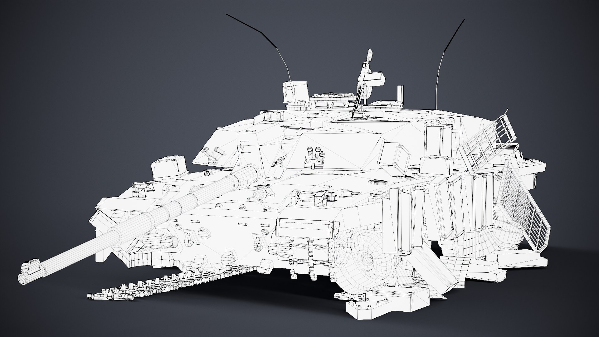 3D Challenger 2 Destroyed Tank Model - TurboSquid 2145824