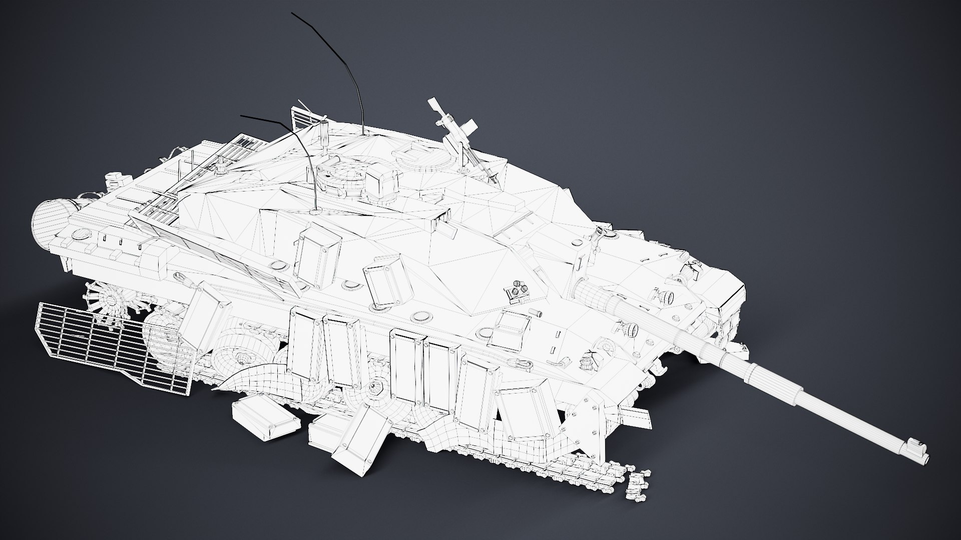 3D Challenger 2 Destroyed Tank Model - TurboSquid 2145824