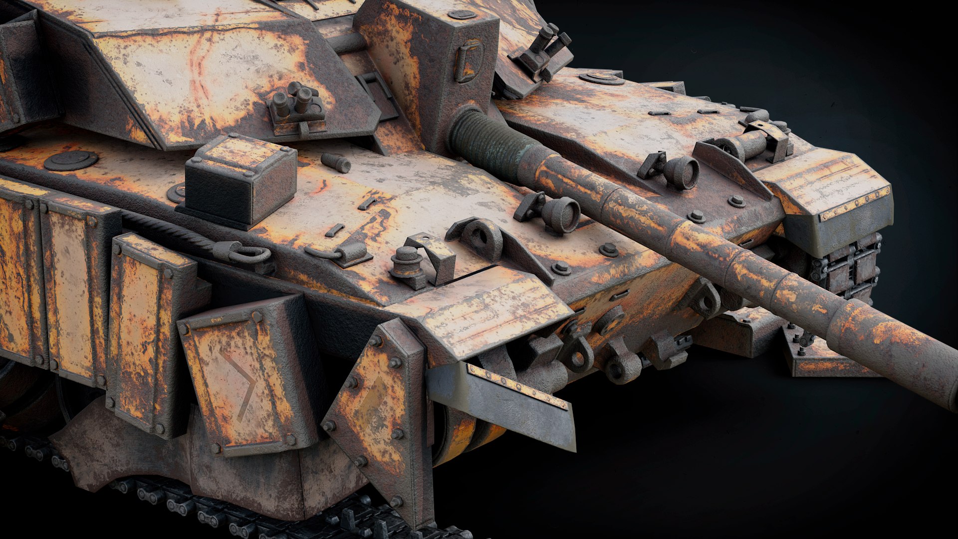 3D Challenger 2 Destroyed Tank Model - TurboSquid 2145824