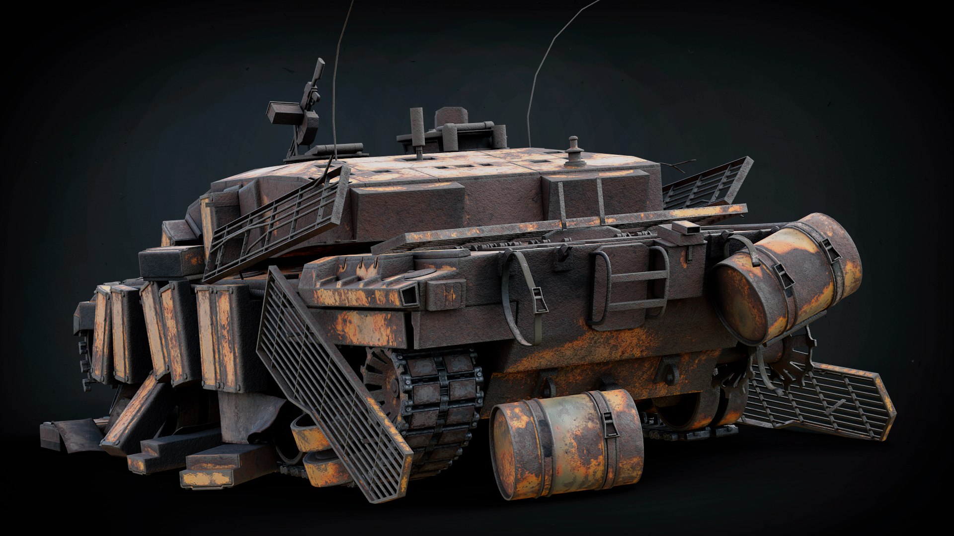 3D Challenger 2 Destroyed Tank Model - TurboSquid 2145824