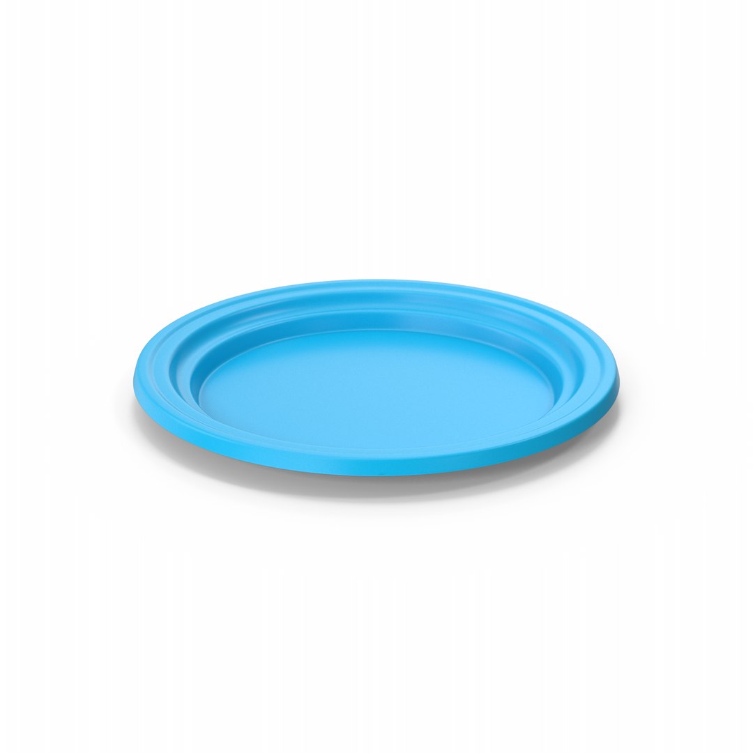Blue Plastic Plate 3D model - TurboSquid 1971894