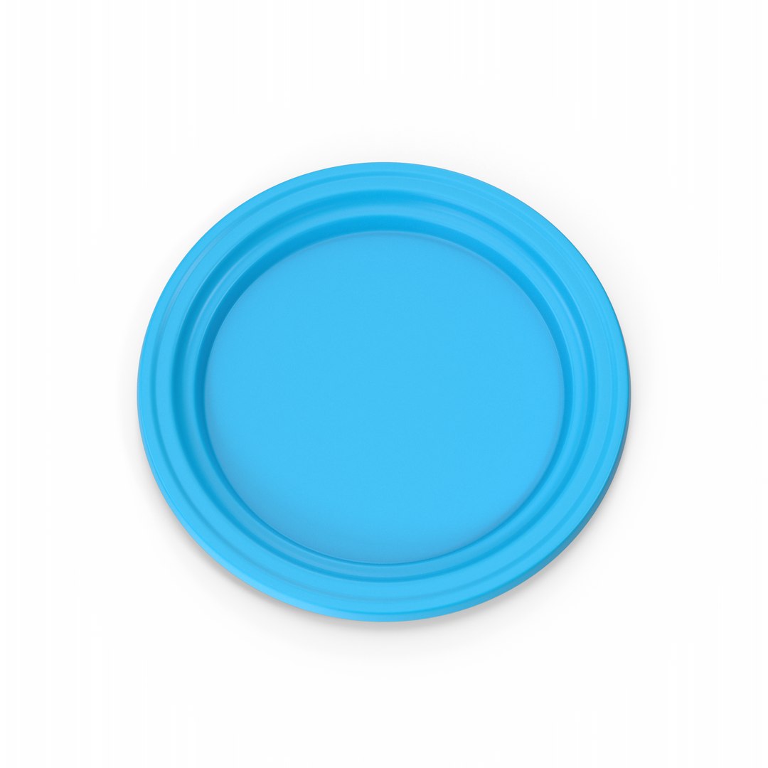 Blue Plastic Plate 3D model - TurboSquid 1971894