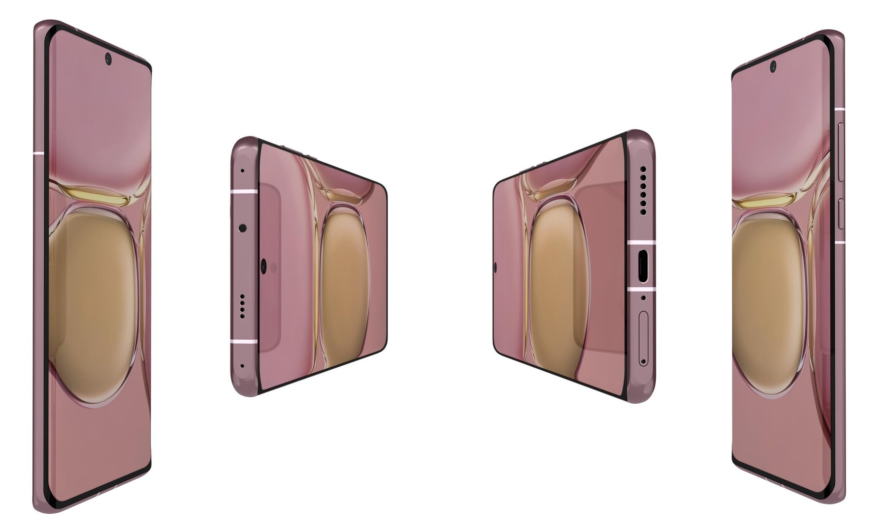 Huawei P50 Pro Charm Pink 3D - TurboSquid 1883576