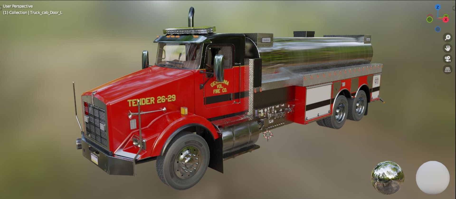 Kenworth T800 Fire tanker truck 3D model - TurboSquid 2034069