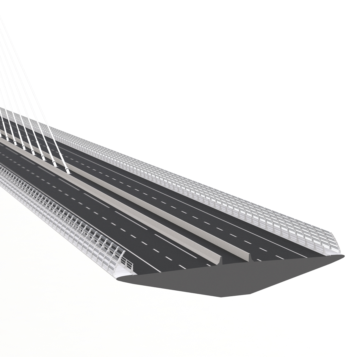 millau viaduct bridge france 3d model