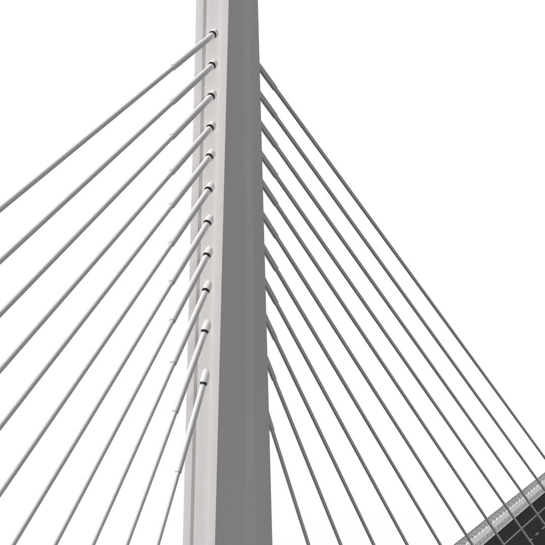 millau viaduct bridge france 3d model