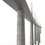 millau viaduct bridge france 3d model