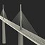 millau viaduct bridge france 3d model