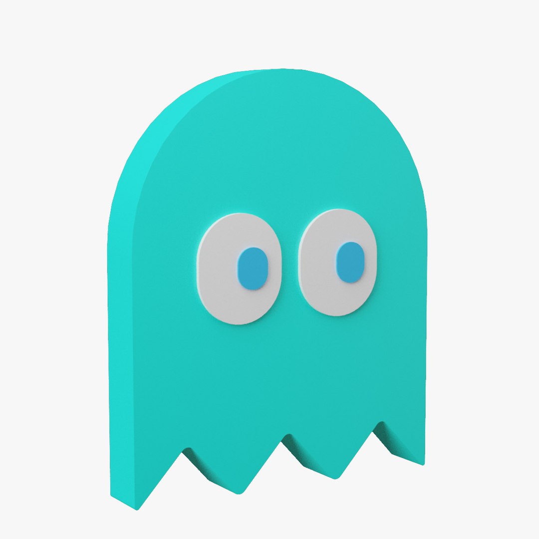 3D Pacman Ghost Inky - TurboSquid 2045688