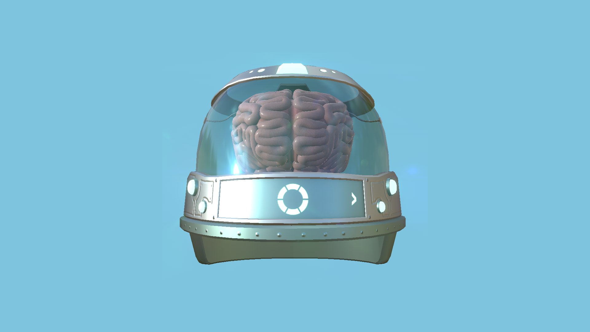 SciFi Brain Helmet 01 Aluminum - Character Design Fashion 3D ...
