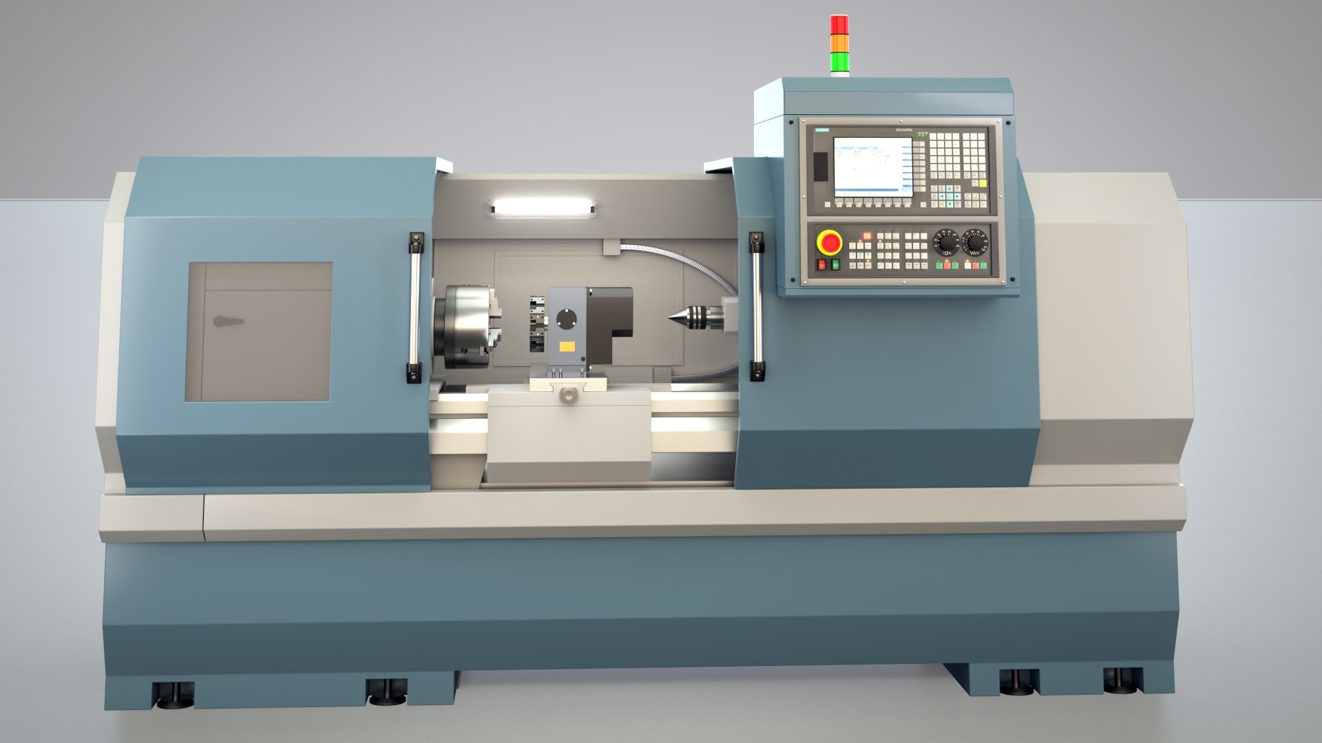 CNC Lathe SMTCL KE80 2000 3D Model 3D - TurboSquid 2166086
