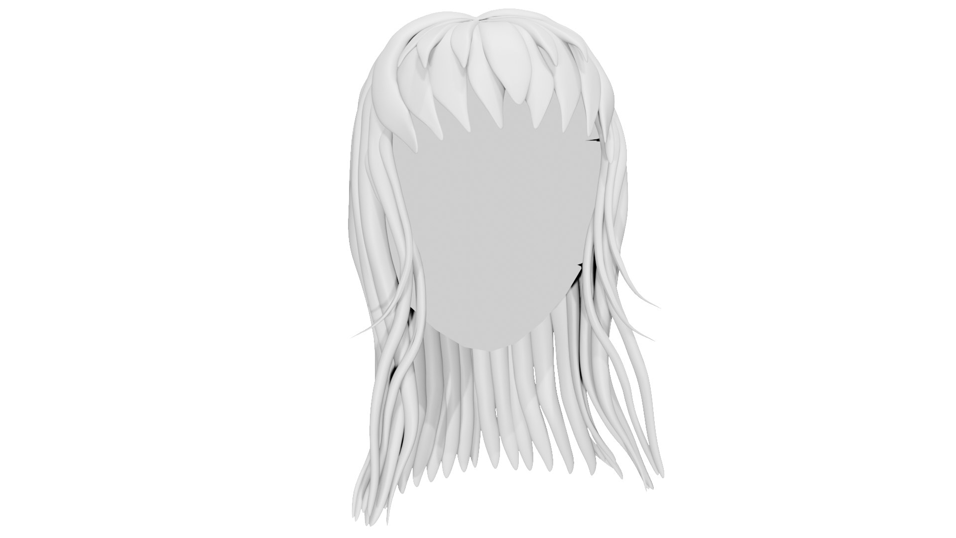 3D Hairs wig model - TurboSquid 1814578