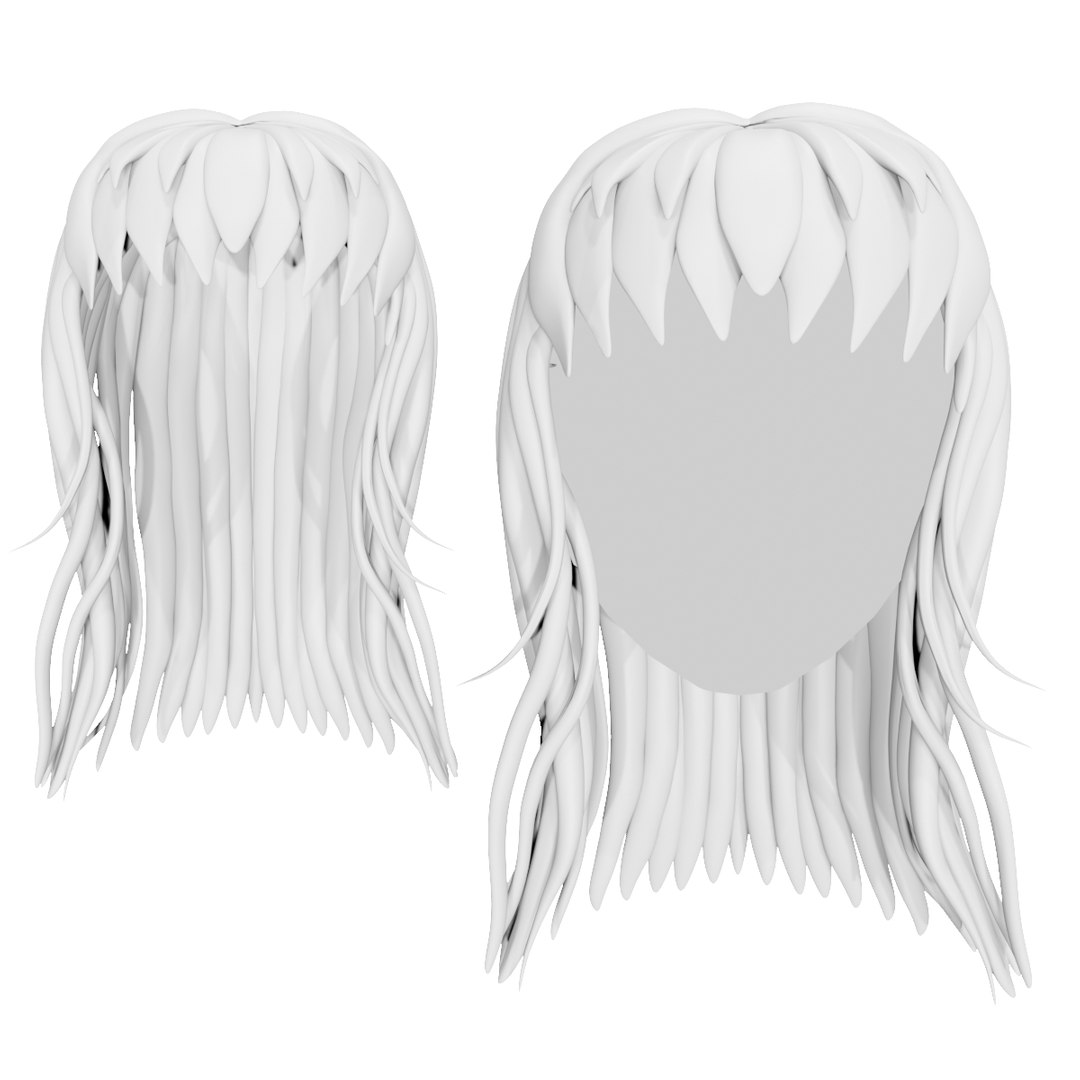 3D Hairs wig model - TurboSquid 1814578