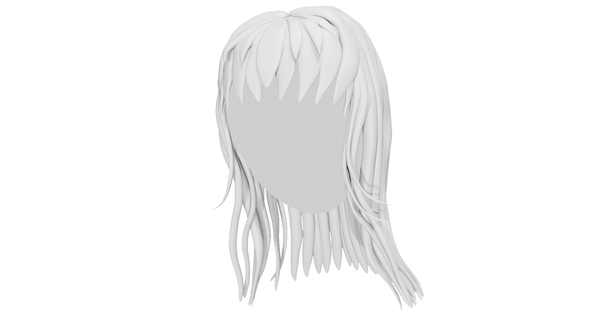 3D Hairs wig model - TurboSquid 1814578