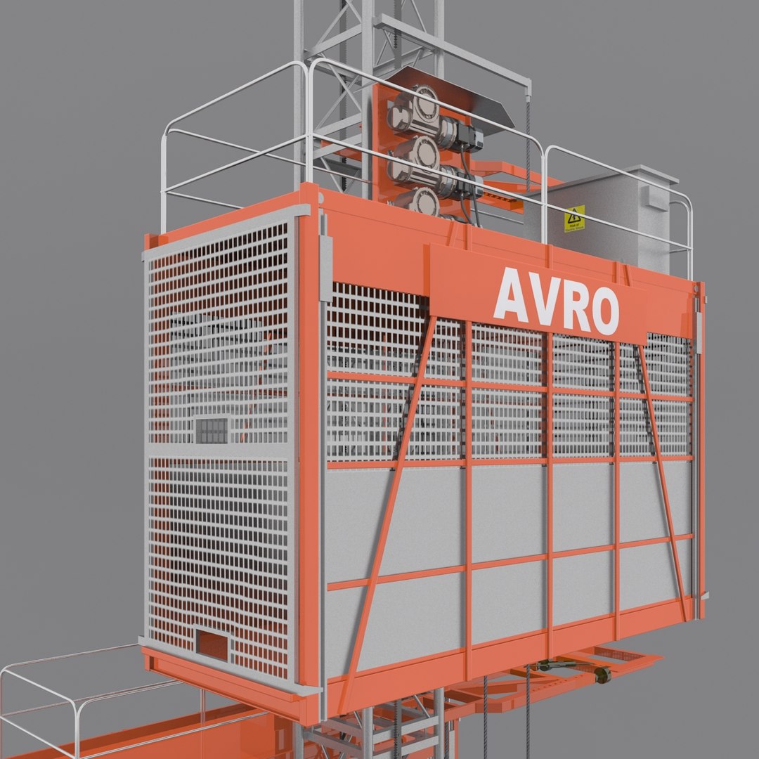 3d model rigged hoists materials