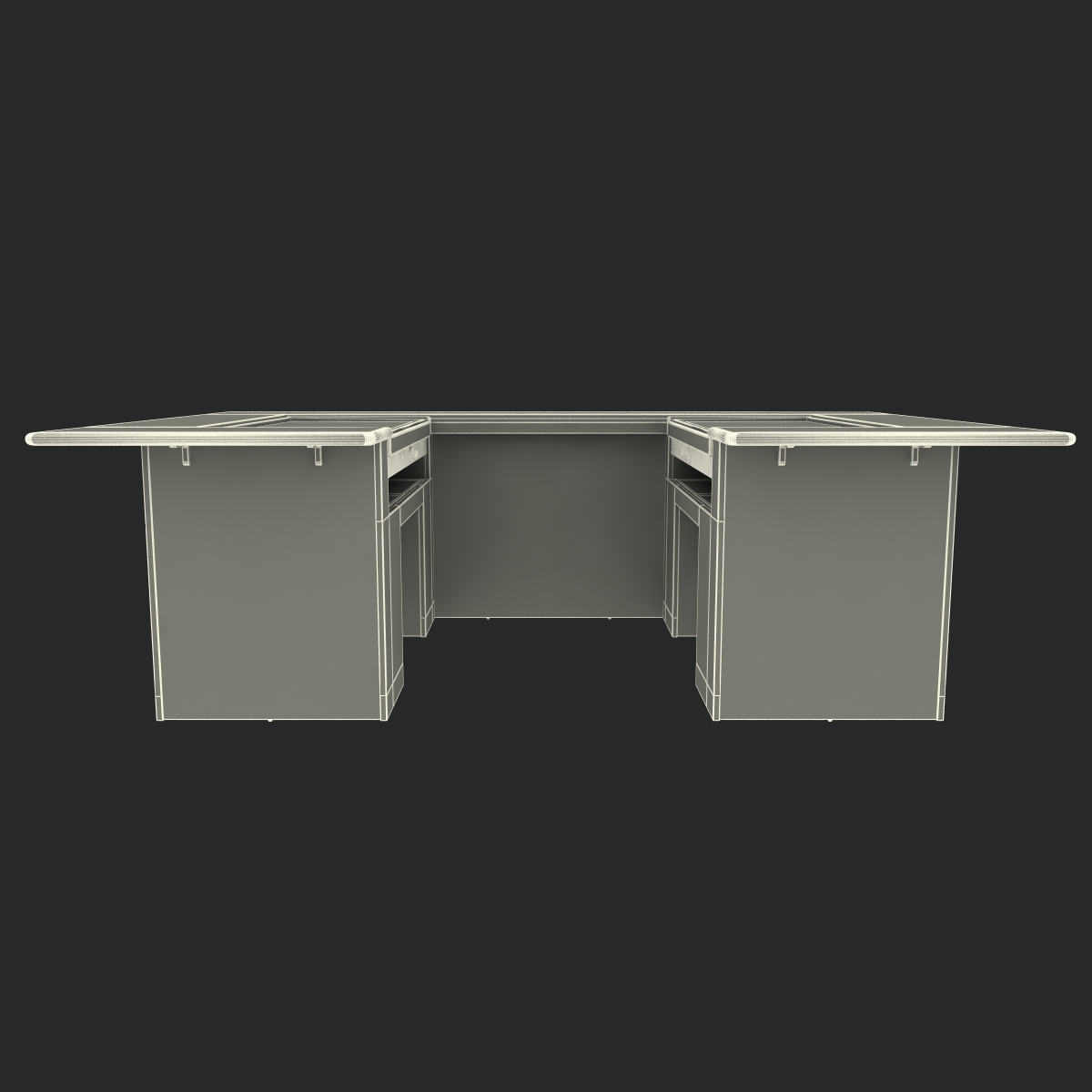 hibachi grill table 3d model