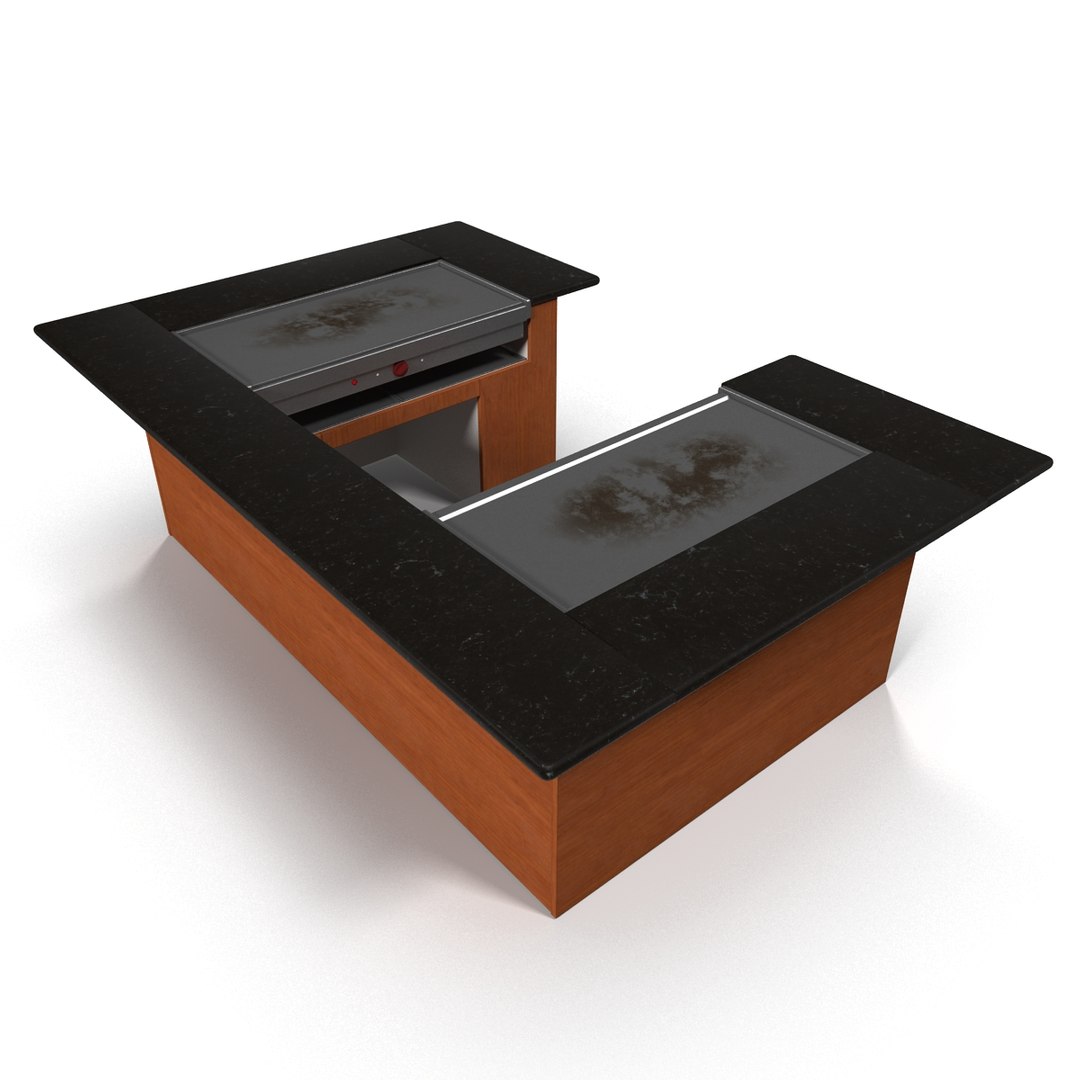 Hibachi Grill Table 3d Model