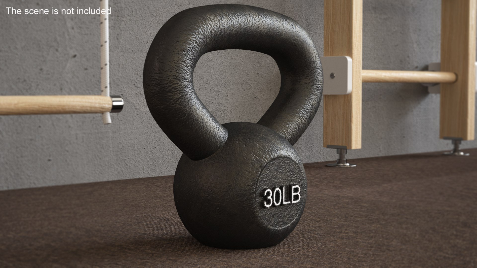 Solid Cast Training Kettlebell 30lb 3D Model - TurboSquid 2068503