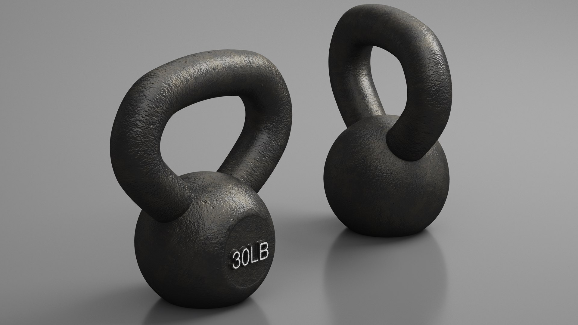 Solid Cast Training Kettlebell 30lb 3D Model - TurboSquid 2068503