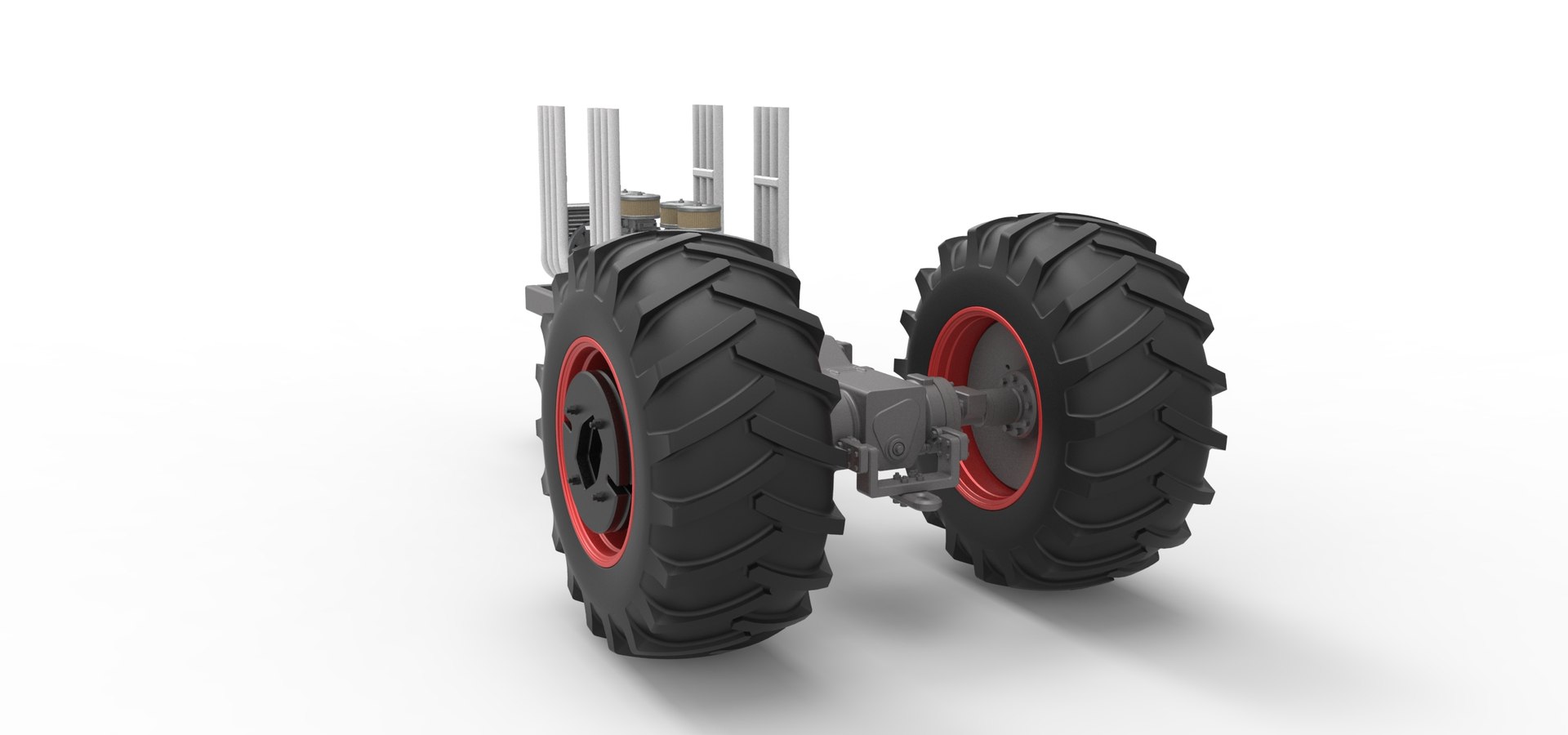 3D Model Vintage Small Block Pulling Tractor Base Version 3 Scale 1 To ...