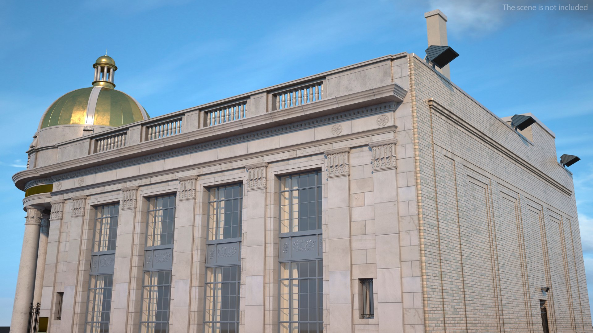 3D Old and Classic Bank Building model - TurboSquid 1980871