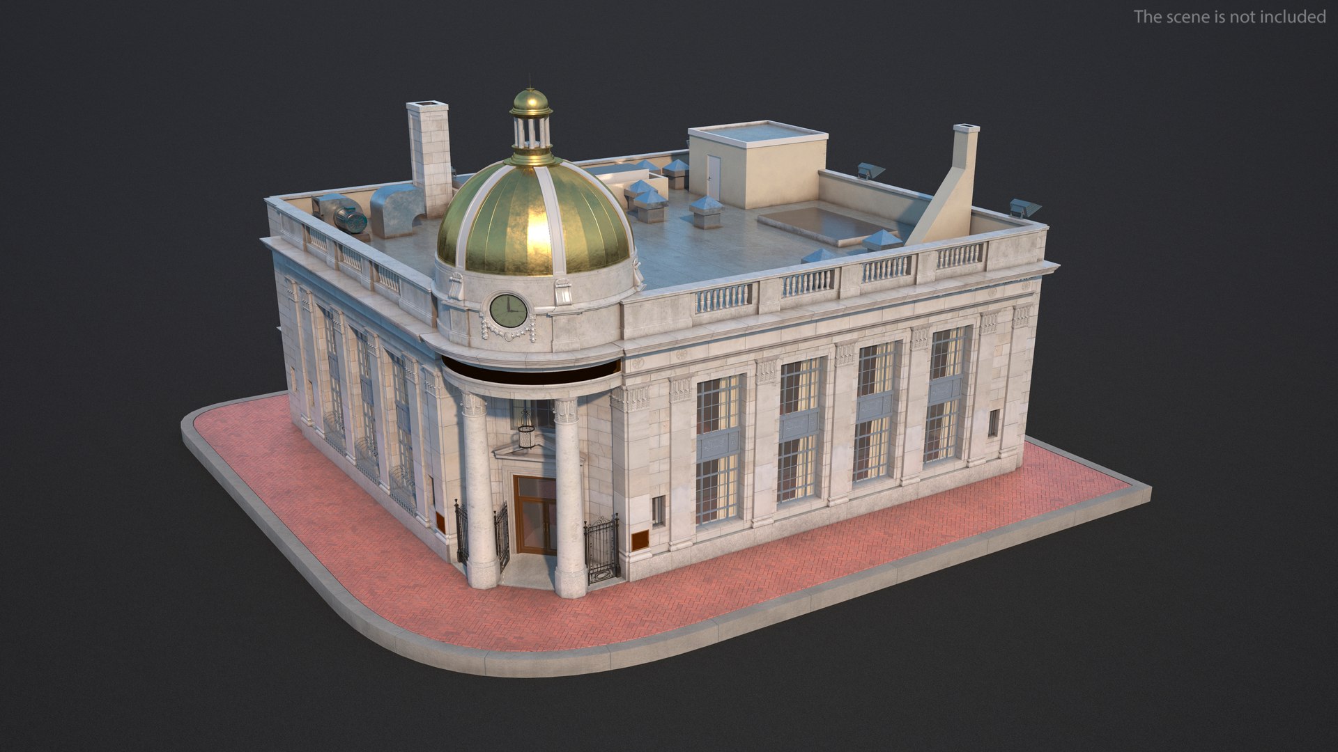 3D Old and Classic Bank Building model - TurboSquid 1980871