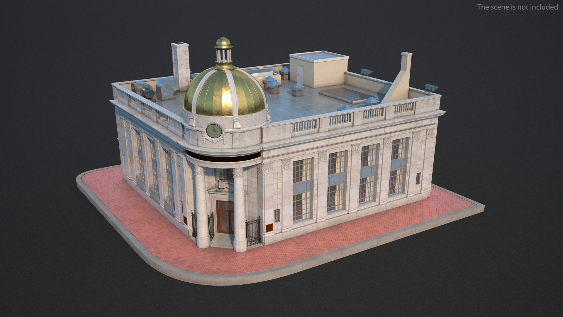 3D Old and Classic Bank Building model - TurboSquid 1980871