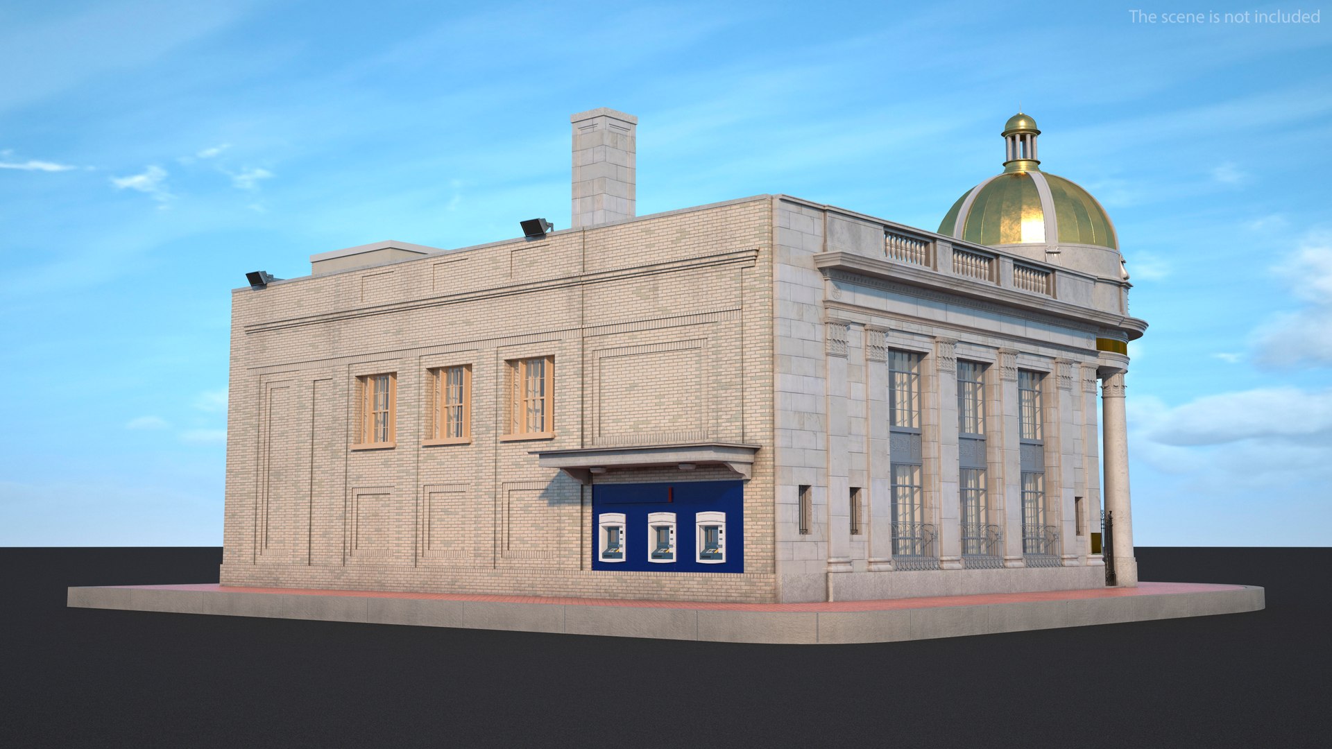 3D Old and Classic Bank Building model - TurboSquid 1980871