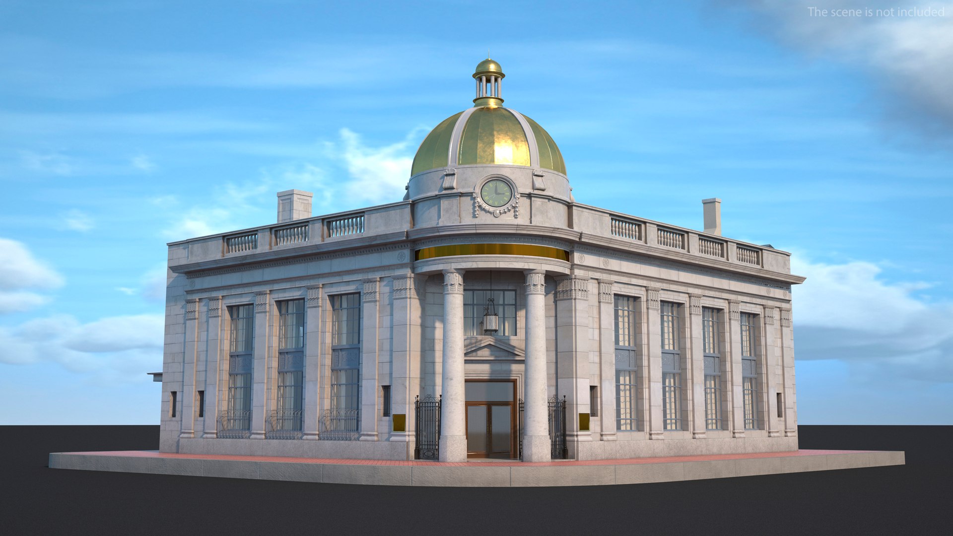 3D Old and Classic Bank Building model - TurboSquid 1980871