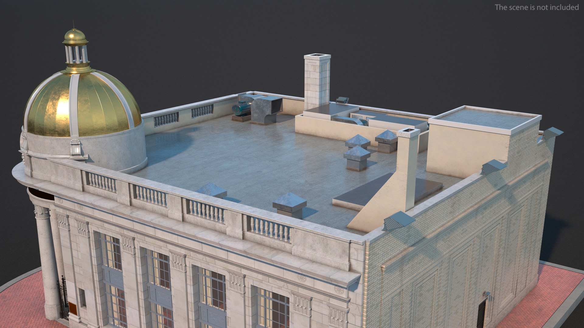 3D Old and Classic Bank Building model - TurboSquid 1980871