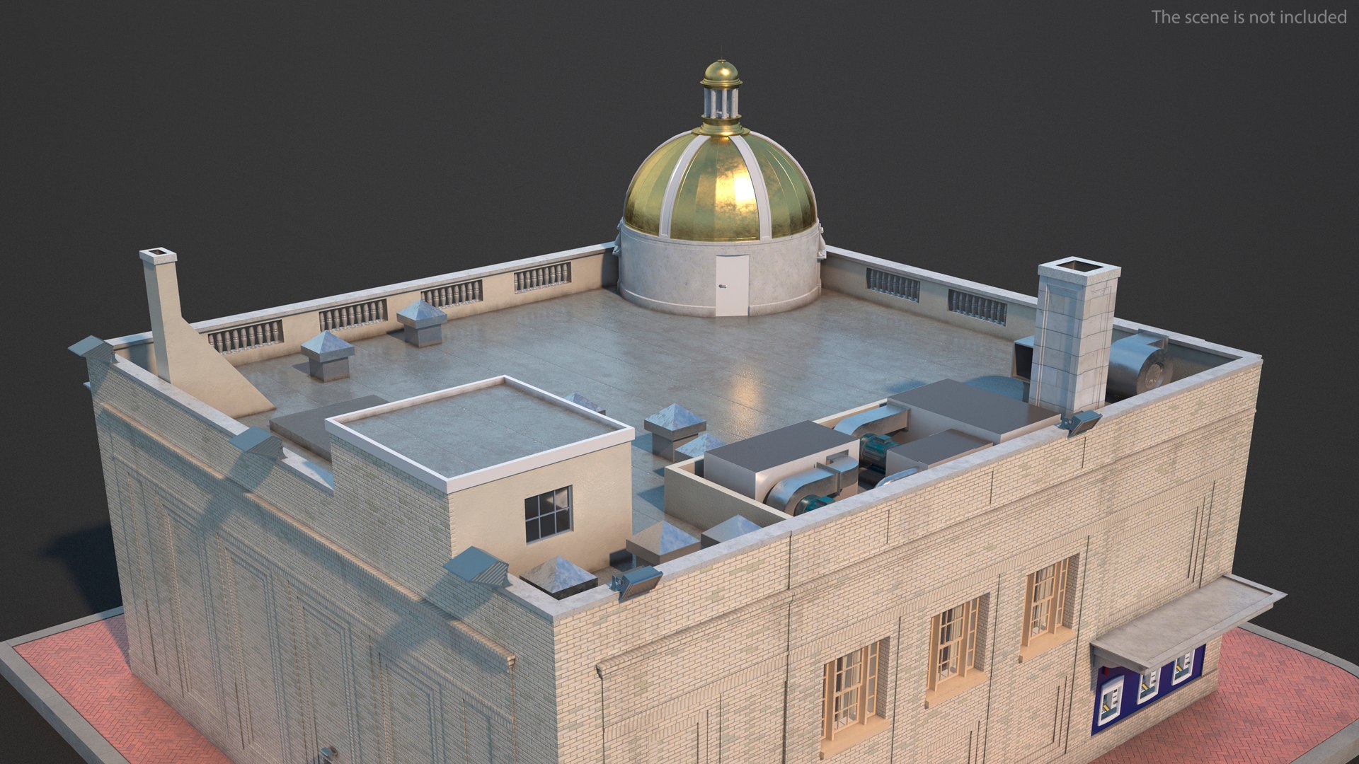 3D Old and Classic Bank Building model - TurboSquid 1980871