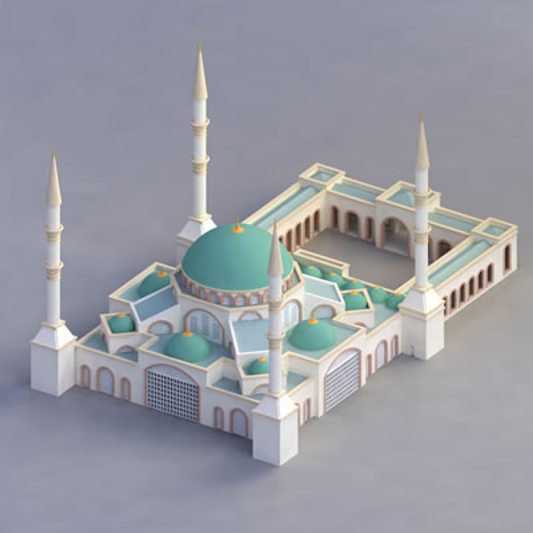 3d Model Of Mosque Islam Muslims