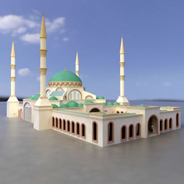 3d model of mosque islam muslims