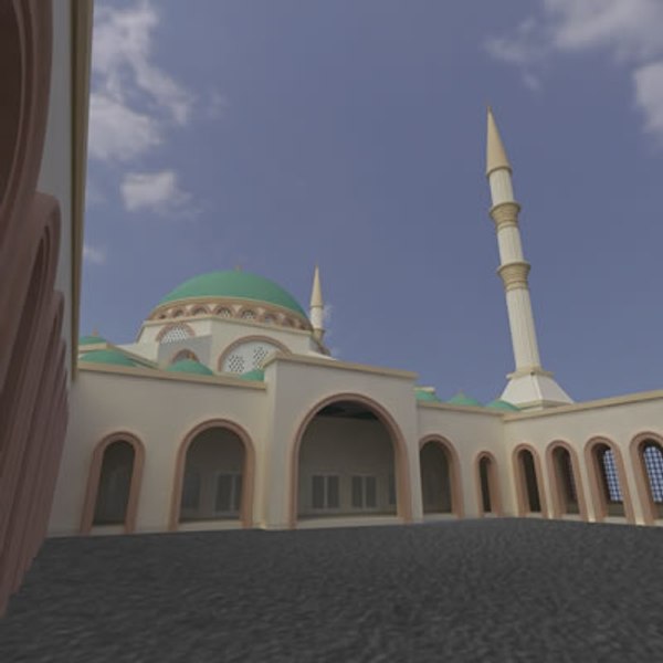 3d model of mosque islam muslims