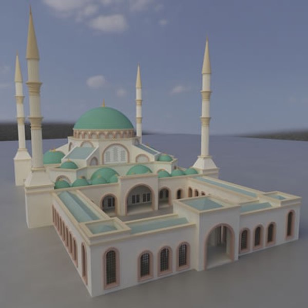 3d model of mosque islam muslims