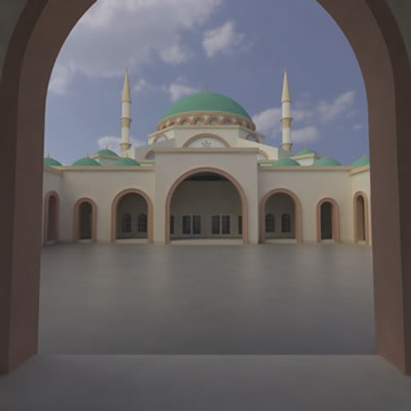 3d model of mosque islam muslims