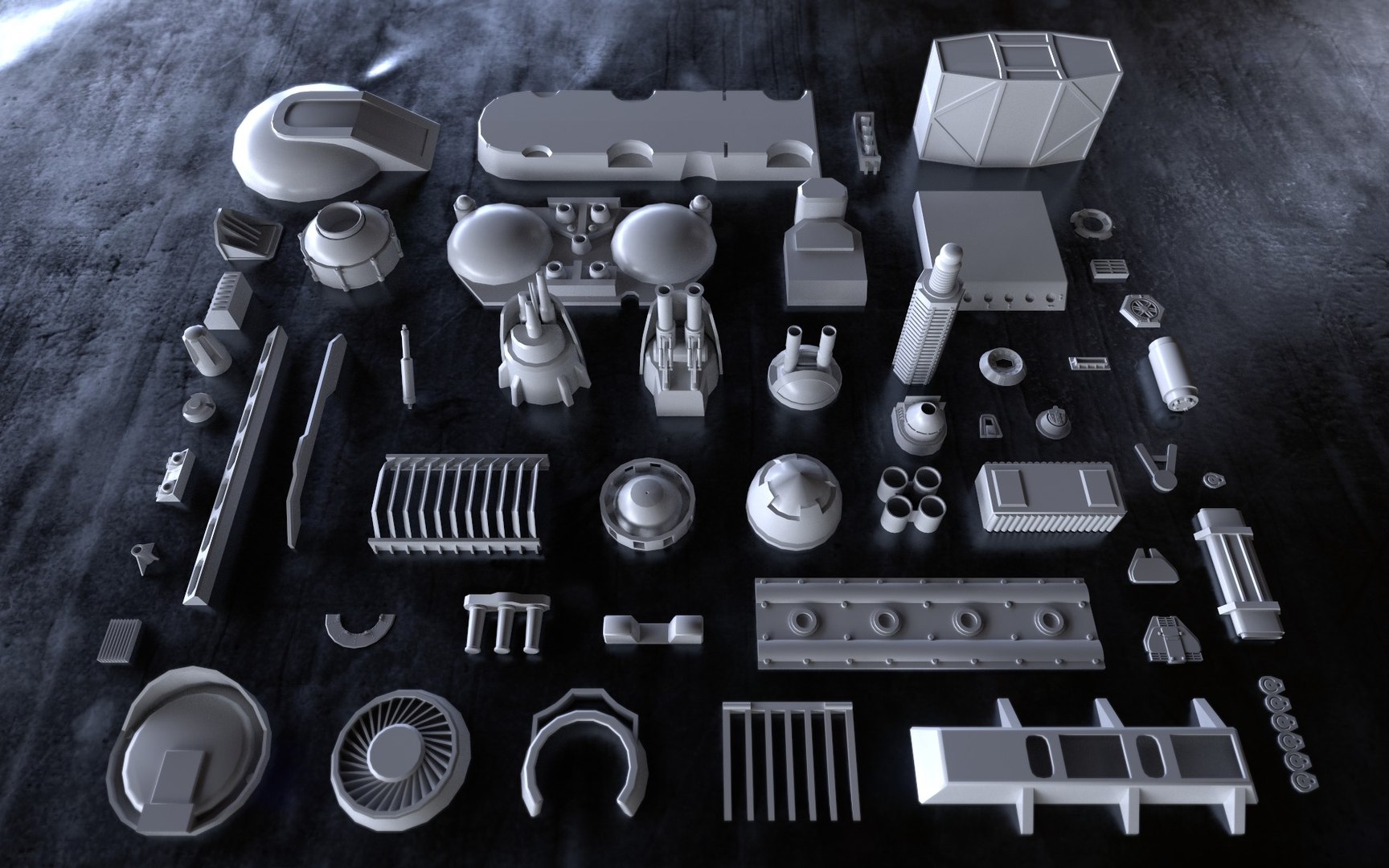 Greeblie Kitbash Set 3D - TurboSquid 1629165