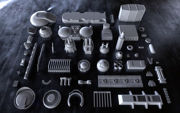 free greeble 3d model