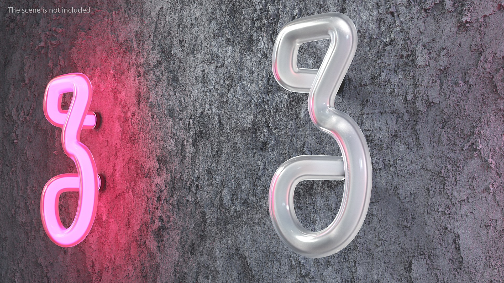 3D Neon Tube Light Number 3 - TurboSquid 1855661