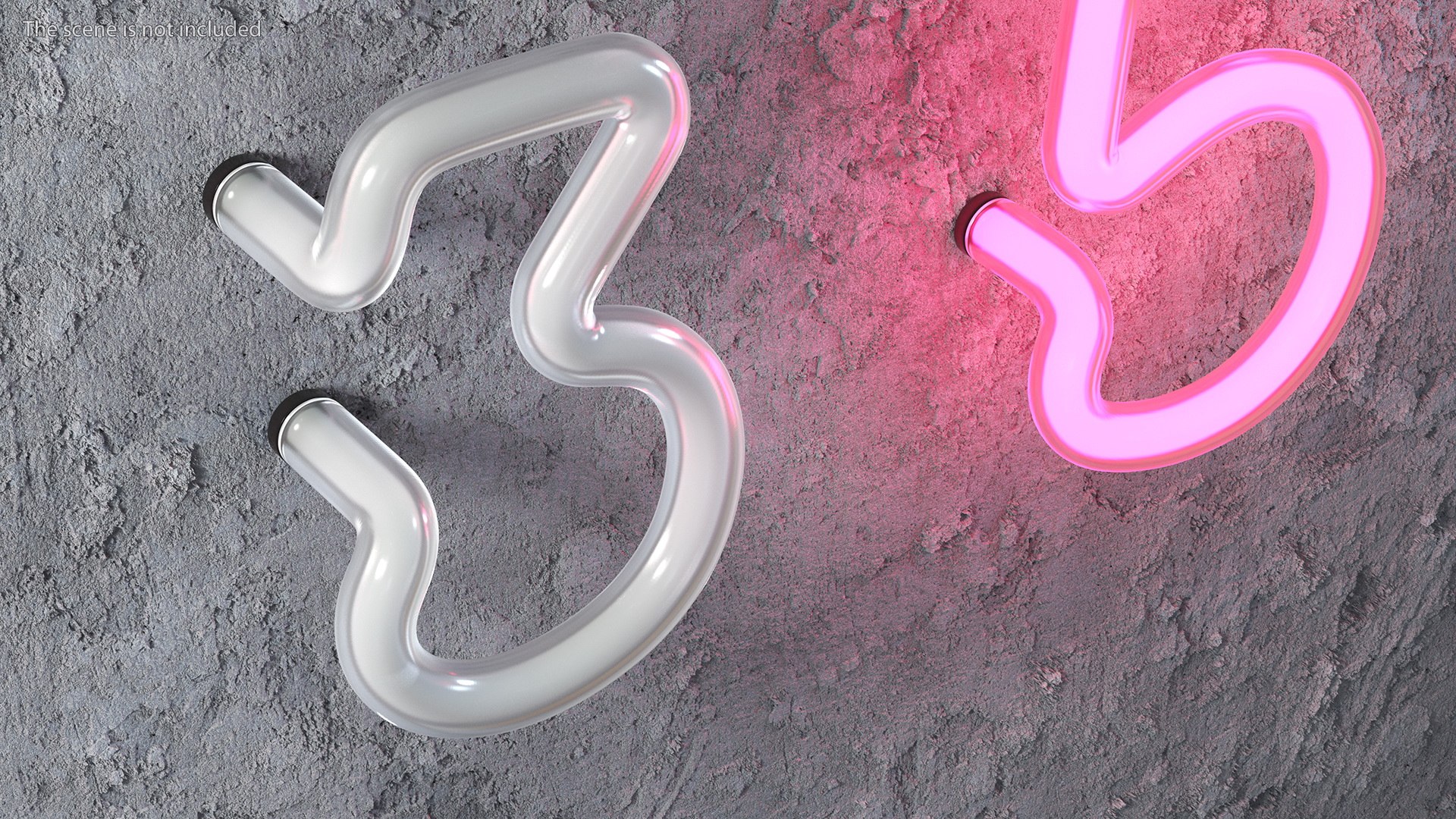 3D Neon Tube Light Number 3 - TurboSquid 1855661