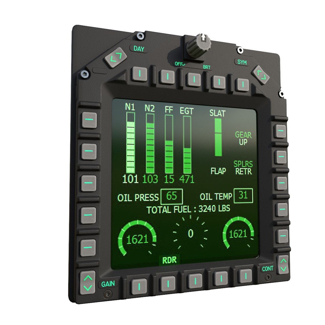 Multi Function Display MFD Model - TurboSquid 2470717