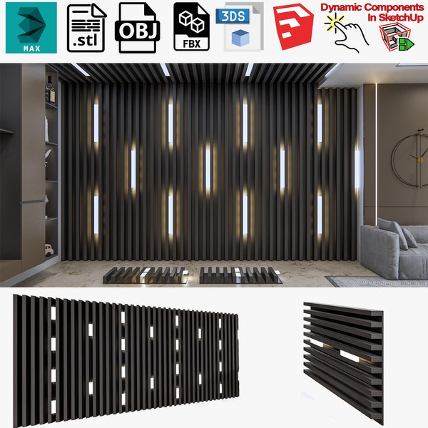 modelo 3d 3d wall panel - TurboSquid 2083064