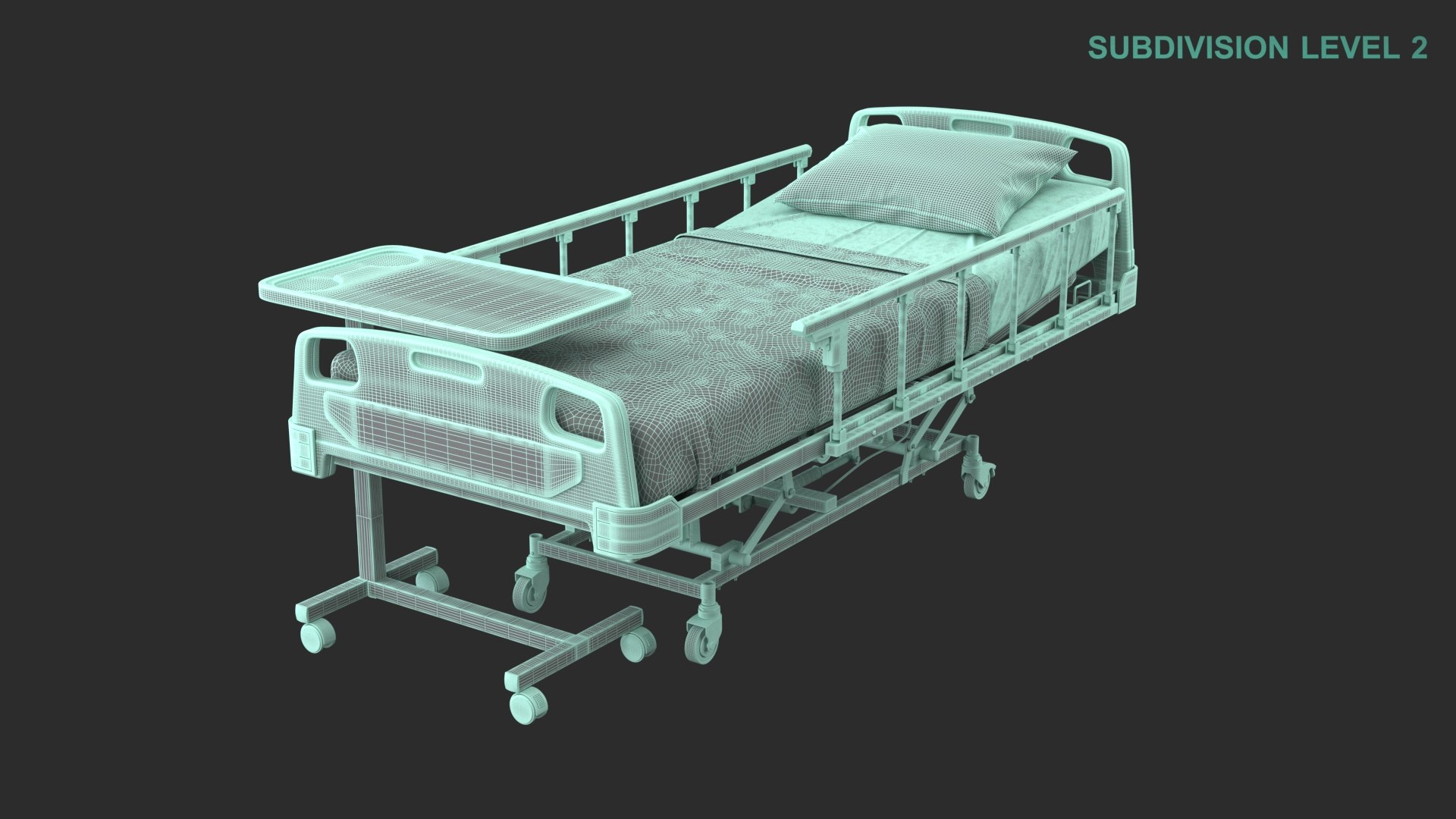 Hospital Bed 3D Model - TurboSquid 2002994