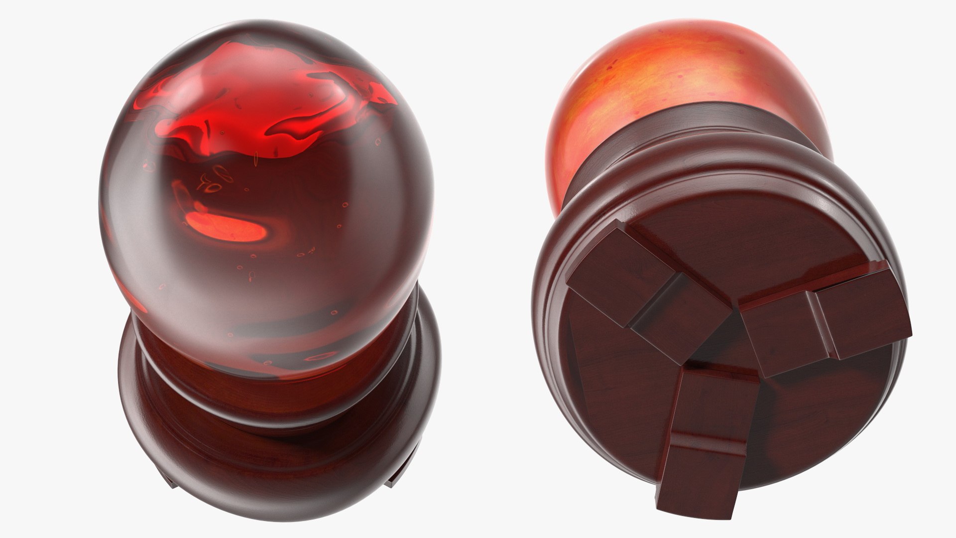 3D Amber Resin With Wooden Stand - TurboSquid 1879491