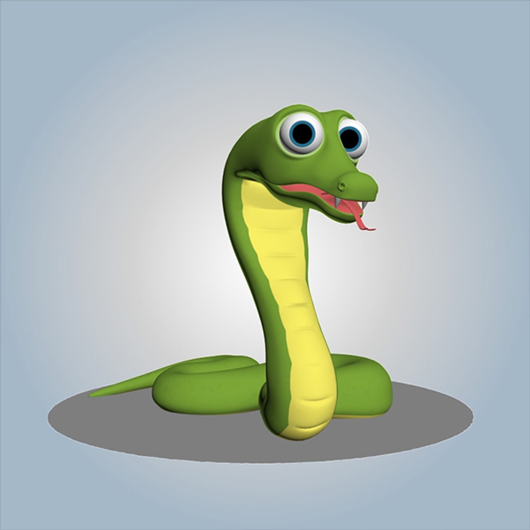 3D Model Snake Cartoon - TurboSquid 1567055