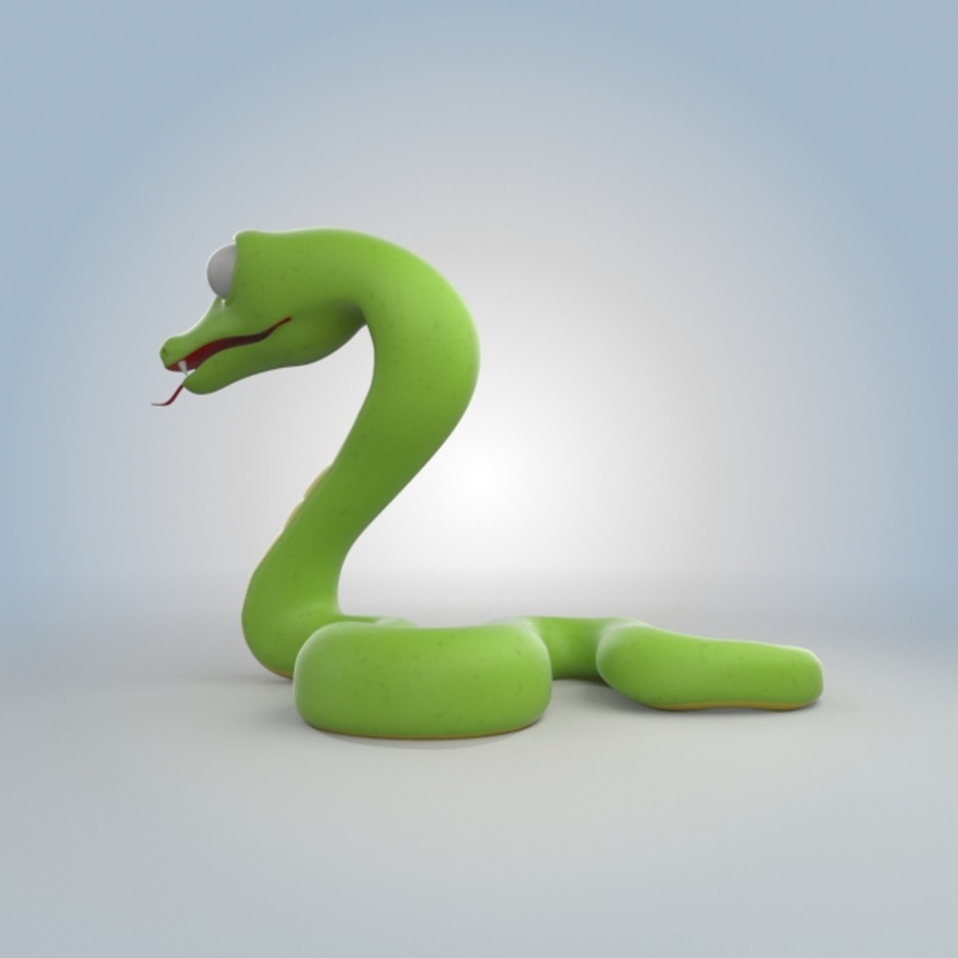 3D Model Snake Cartoon - TurboSquid 1567055